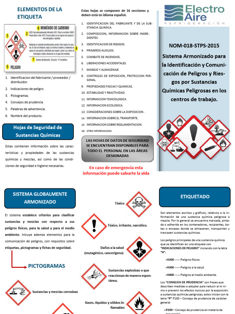 Triptico Nom 018 | PDF | Química