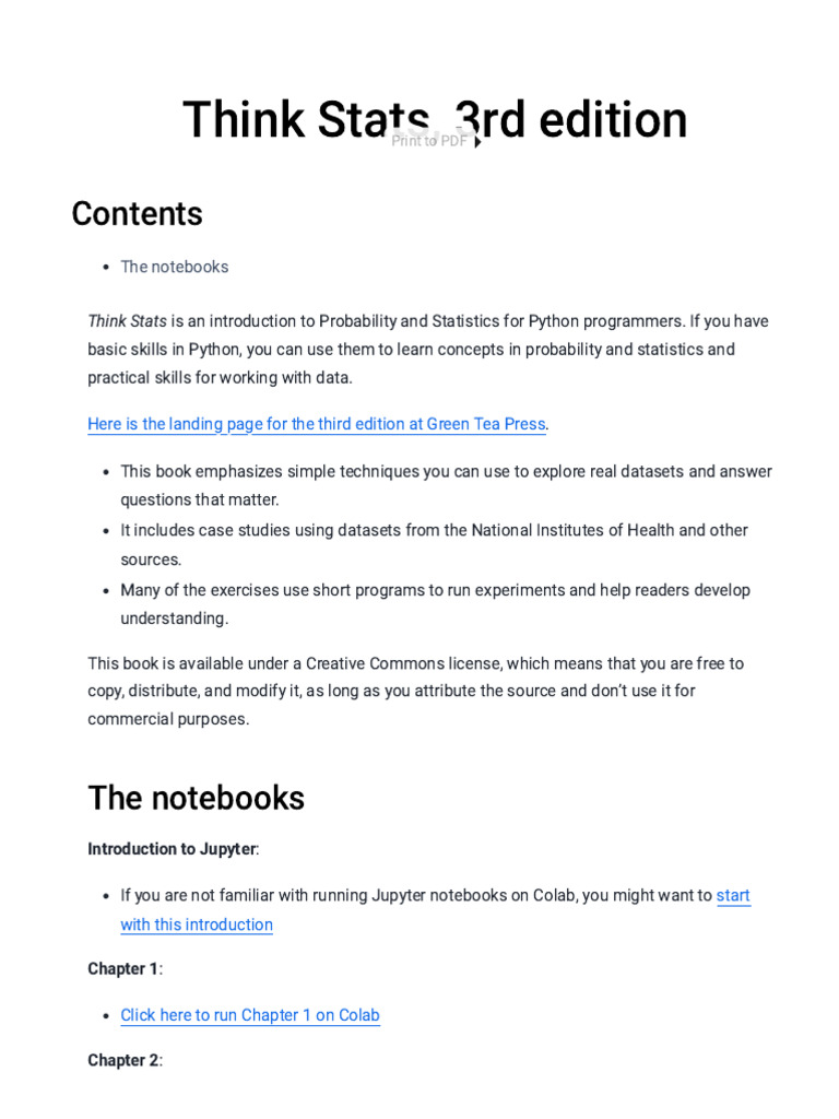 Think Stats, 3rd Edition - Think Stats | PDF