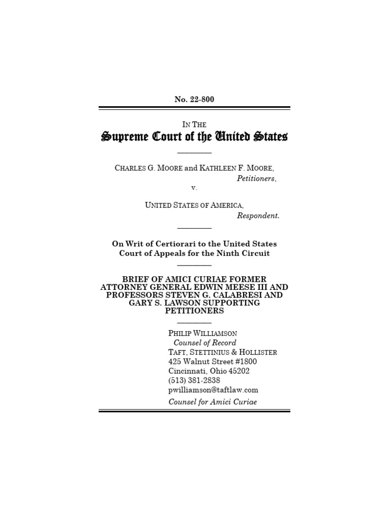 22-800 Tsac Meese Final | PDF | Taxes