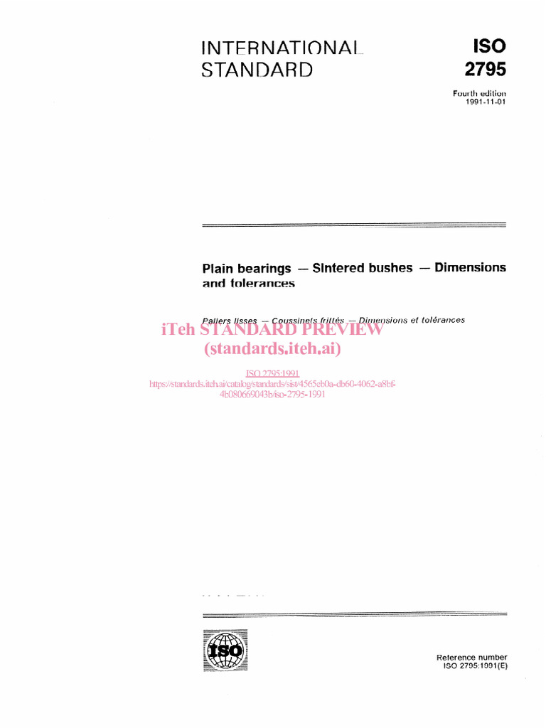 Iso 2795 - 1991 | PDF