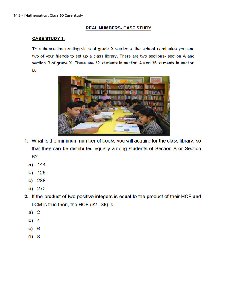 Case Study 1 Real Nubers | PDF