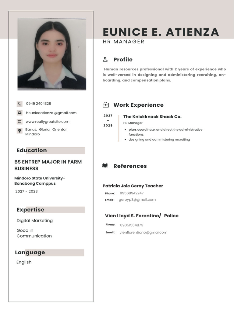Simple Professional CV Resume | PDF