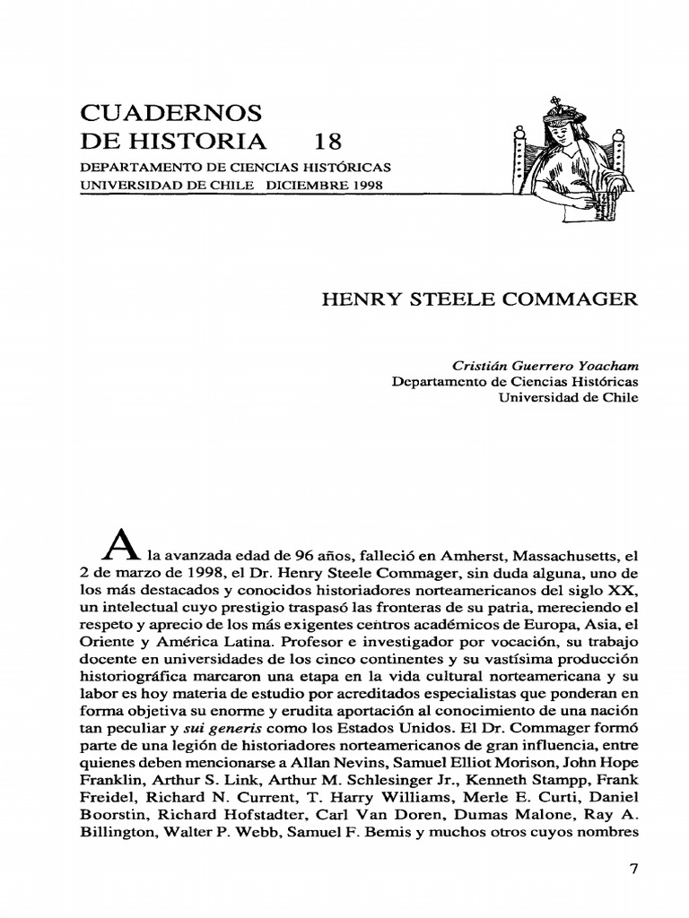 Legado de Henry Steele Commager | PDF | Mc Carthyism | Los Estados Unidos