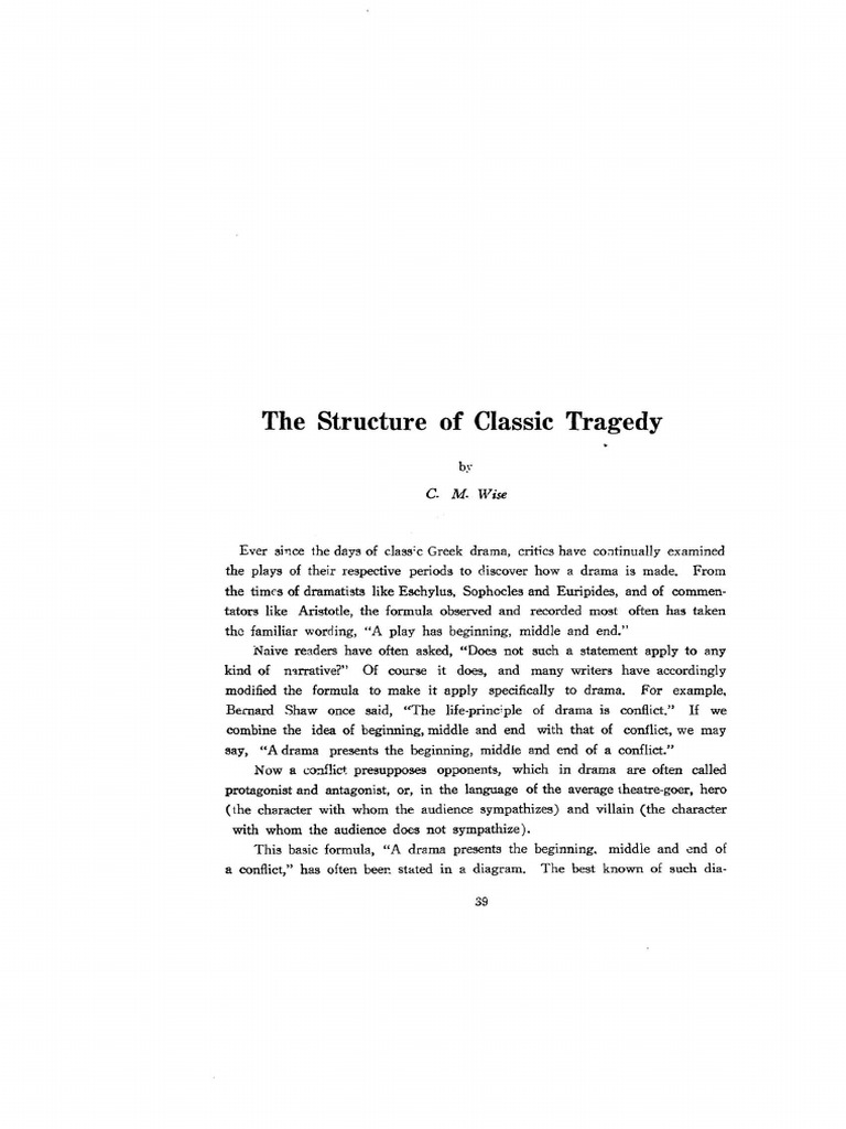 Structure of Classic Tragedy PDF | PDF | Hamlet