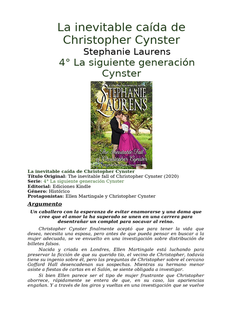 Laurens Stephanie - Cynster 29 - 08 La Siguiente Generacion Cynster ...