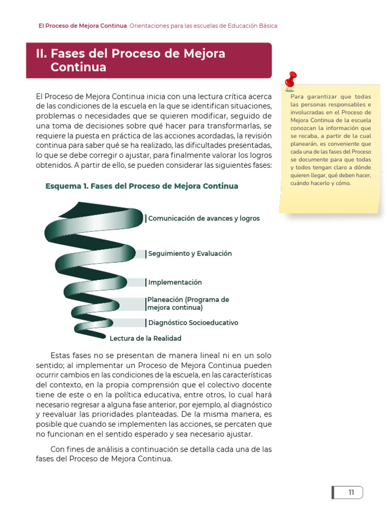 FASES DEL PROCESO DE MEJORA CONTINUA | PDF | Evaluación | Cognición