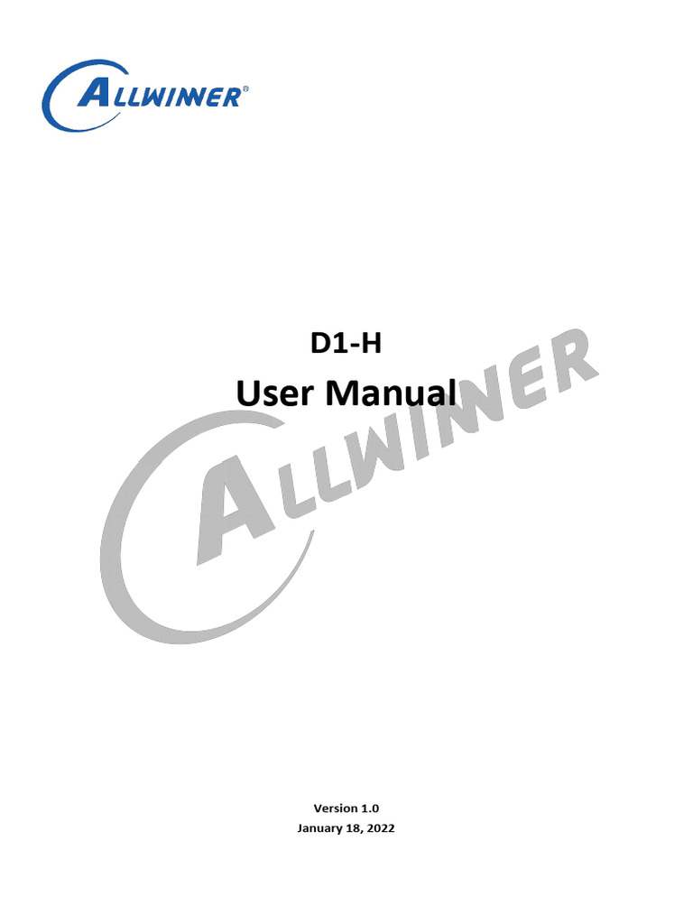 d1-h_user_manual_v1.0 | PDF | Computing | Computer Engineering