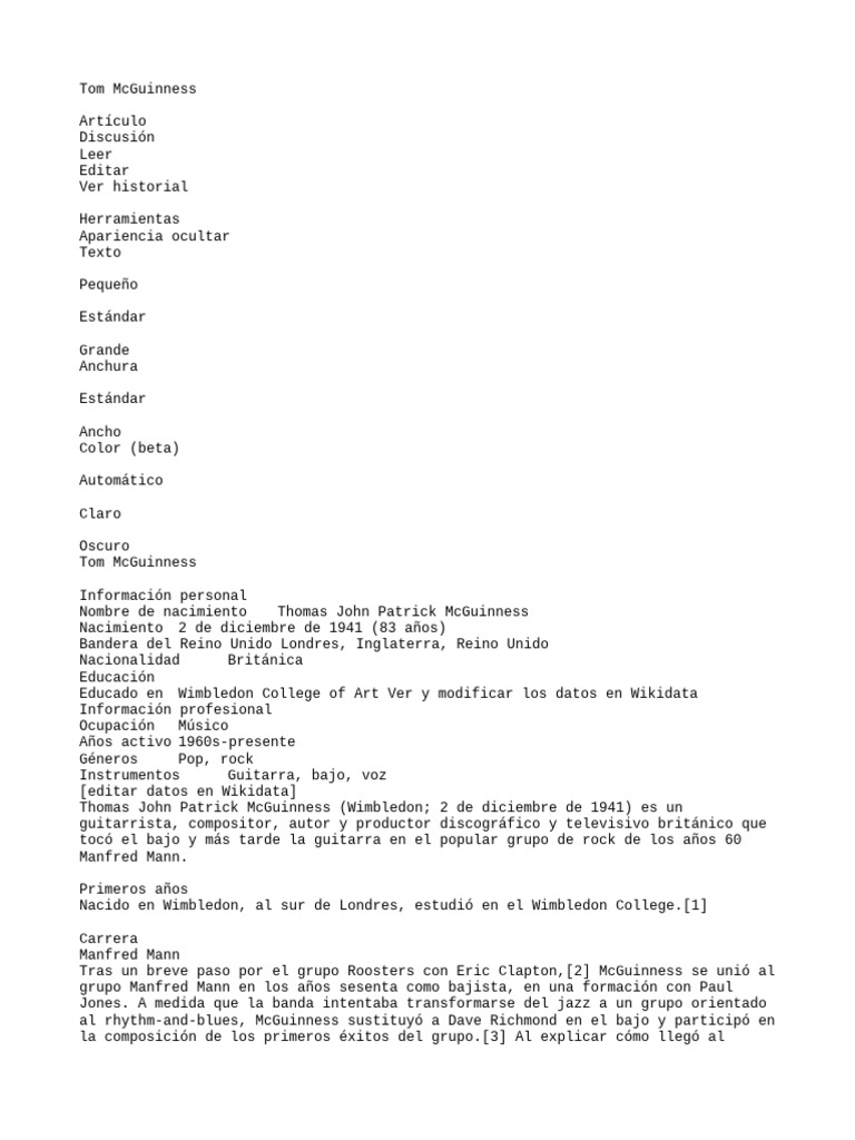 Tom McGuinness | PDF