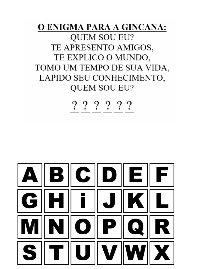 Gincana para Imprimir | PDF