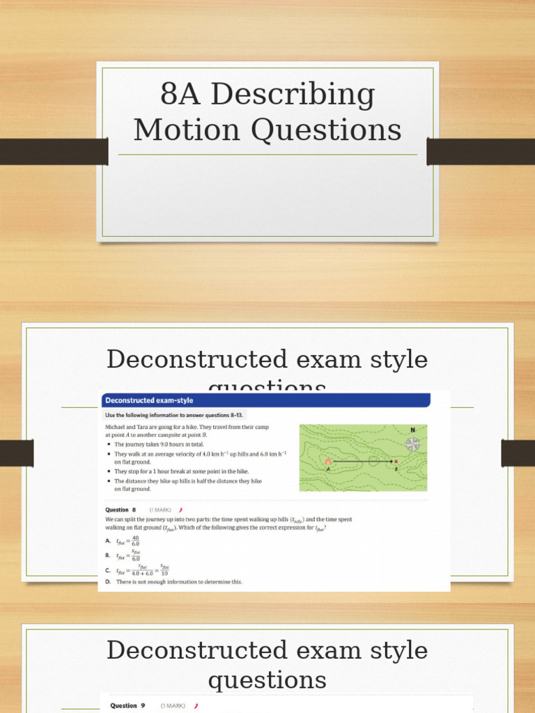 Motion Questions and Key Skills Guide | PDF