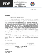 Solicitation Letter - Brigada Eskwela | PDF | Classroom | Schools