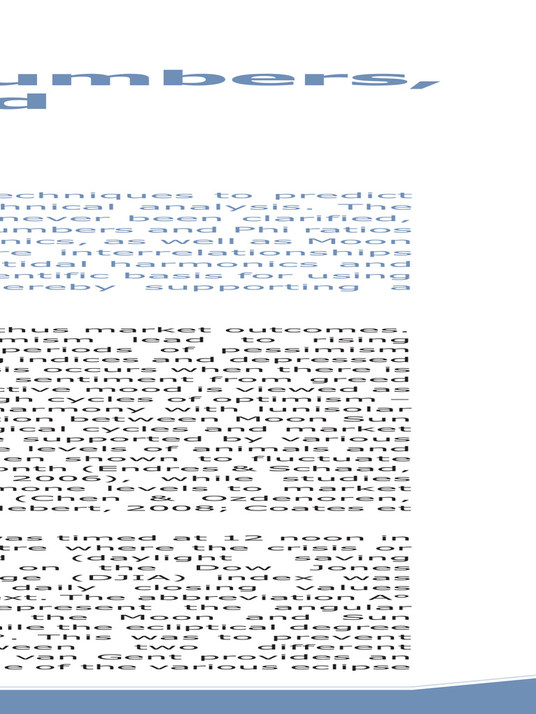 1 Fibonacci - Lucas Numbers, Moon Sun Cycles and Financial Timing3 | PDF