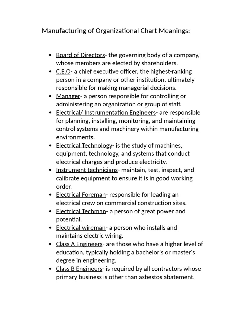 Manufacturing Organizational Structure | PDF | Brand | Marketing