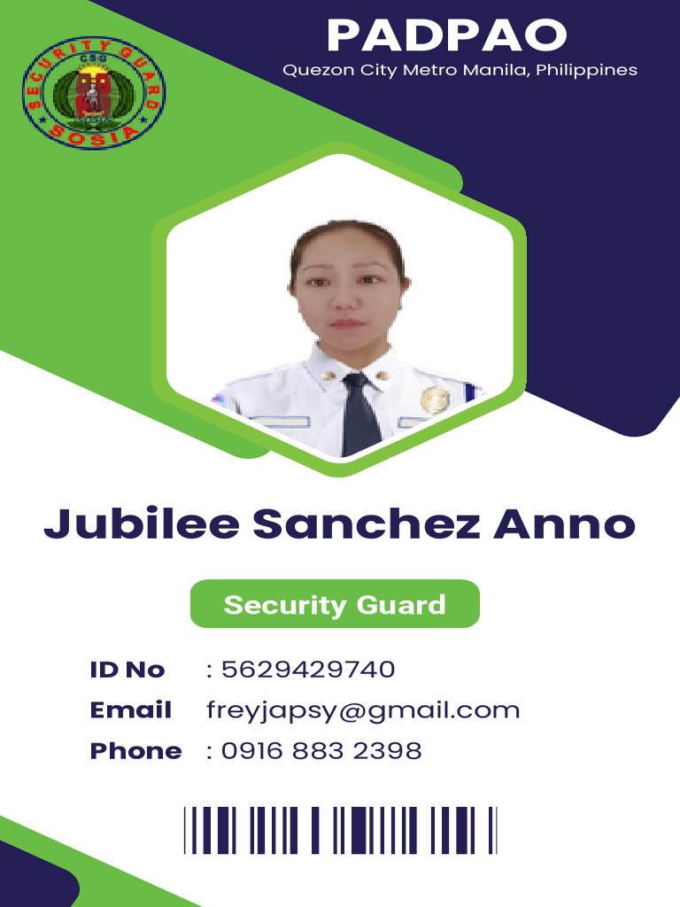 Jubilee Sanchez Anno: Security Guard | PDF