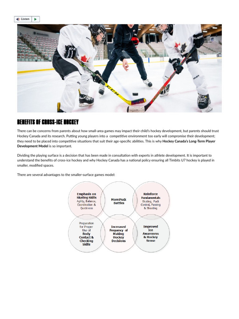 Benefits of Cross-Ice Hockey | PDF