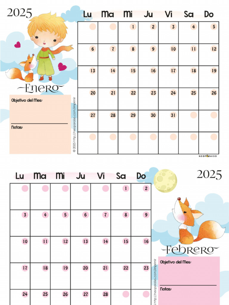 Calendario 2025 Principito | PDF