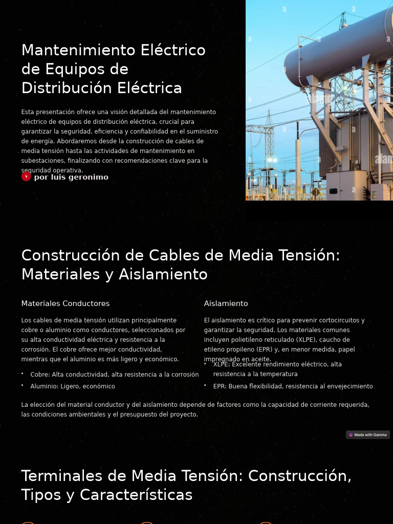 Mantenimiento Electrico de Equipos de Distribucion Electrica | PDF | Aislador (Electricidad ...