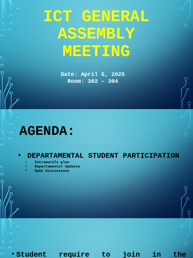 Ict General Assembly Meeting | PDF