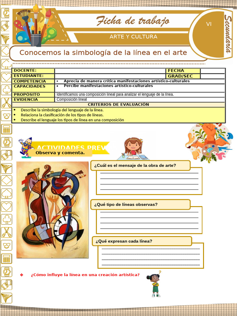 Simbología y Análisis de la Línea en Arte | PDF | Cognición ...