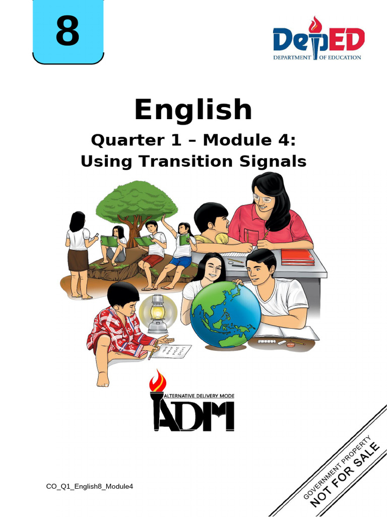 English 8 Q1 Mod4 TransitionSignals v2 | PDF