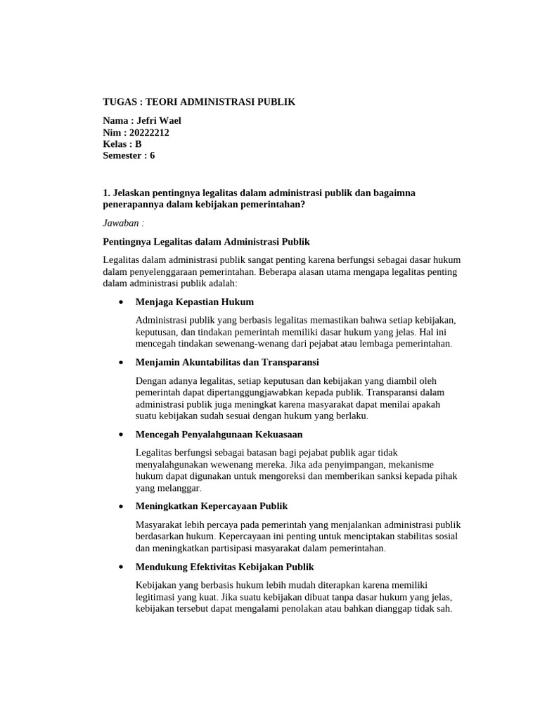 TUGAS administrasi publik | PDF