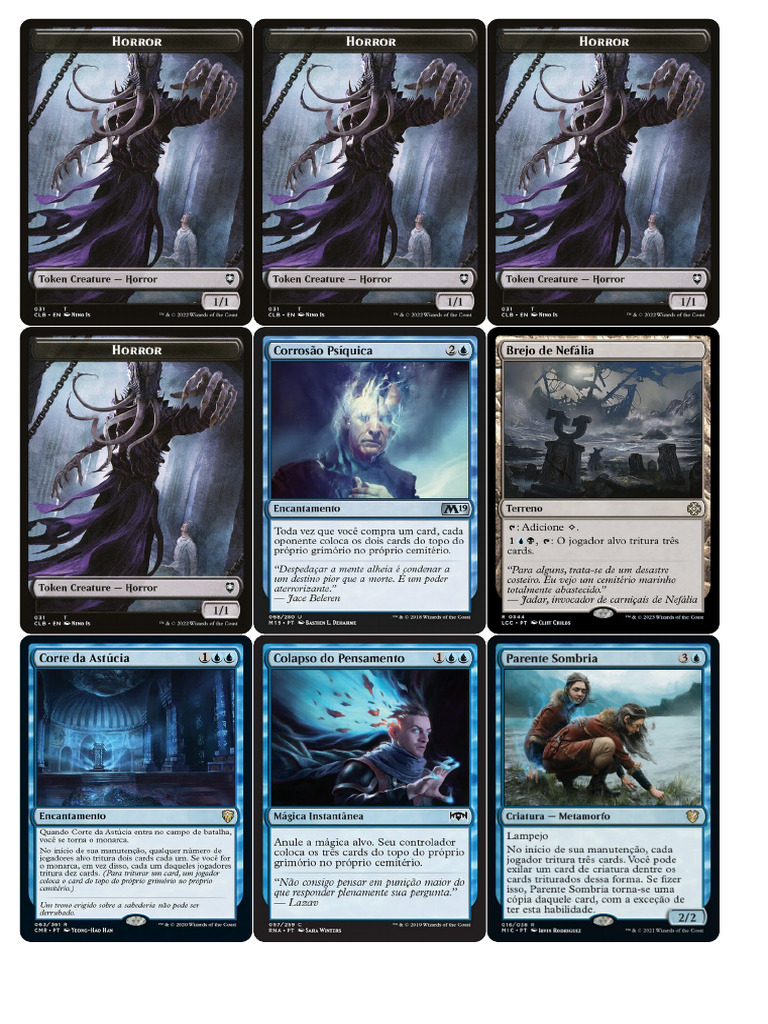 Cartas para Print de MTG Deck Horror | PDF