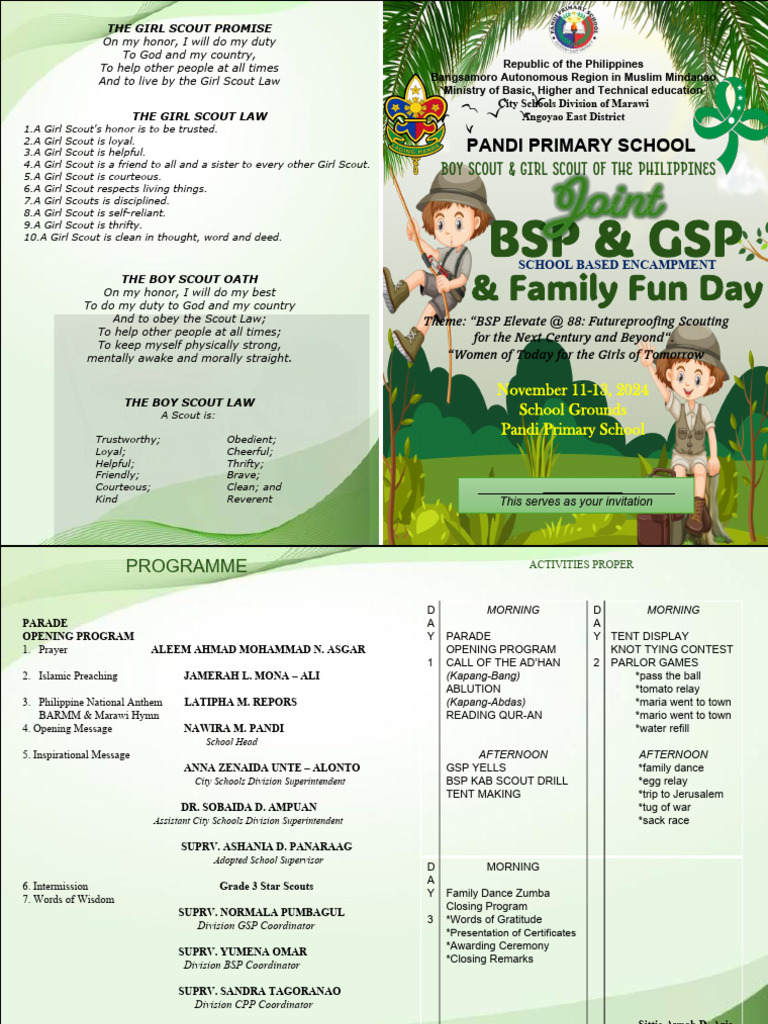 Sample Program For Camporal | PDF | Outdoor Recreation Organizations ...