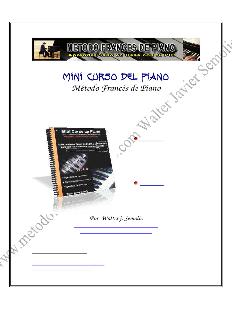 Metodo Frances de Piano | PDF | Piano | Mano
