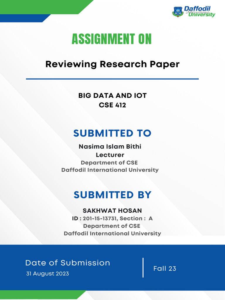 Big Data and IoT Assignment | PDF | Computer Vision | Machine Learning