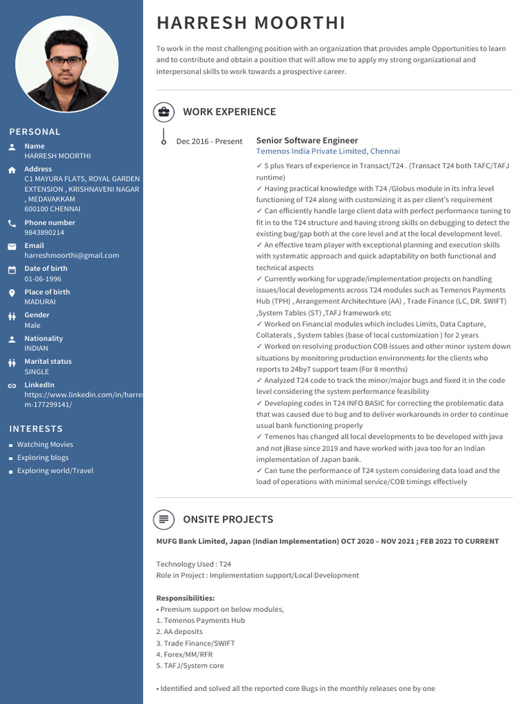 Harresh M Resume | PDF | Computing | Software Engineering