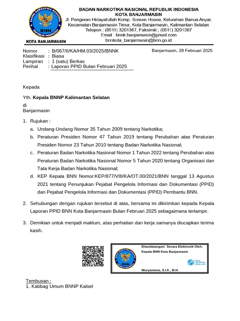 Contoh surat pengantar PPID | PDF