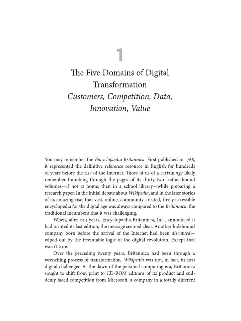 Session-2 Reading Digital Transformation Playbook Ch-1 | PDF