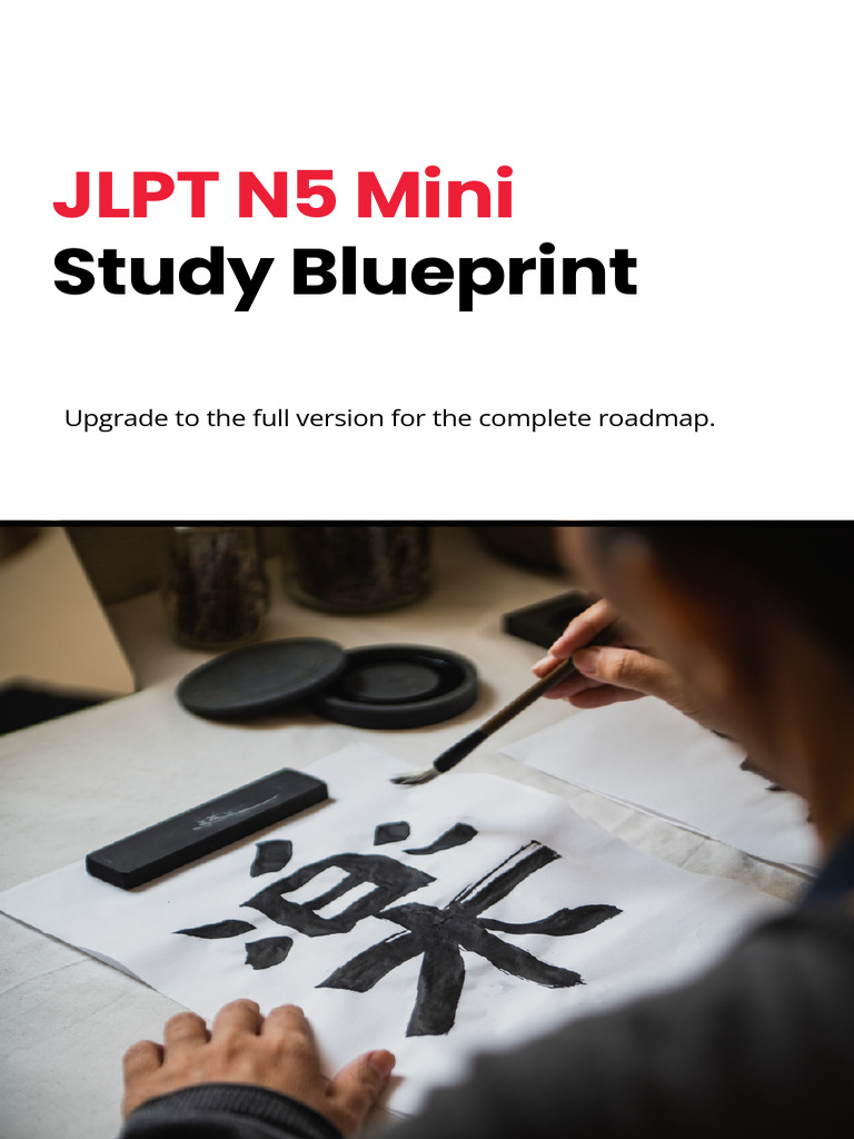 JLPT N5 Mini Study Blueprint NVPHBX | PDF | Japanese Language | Human Communication