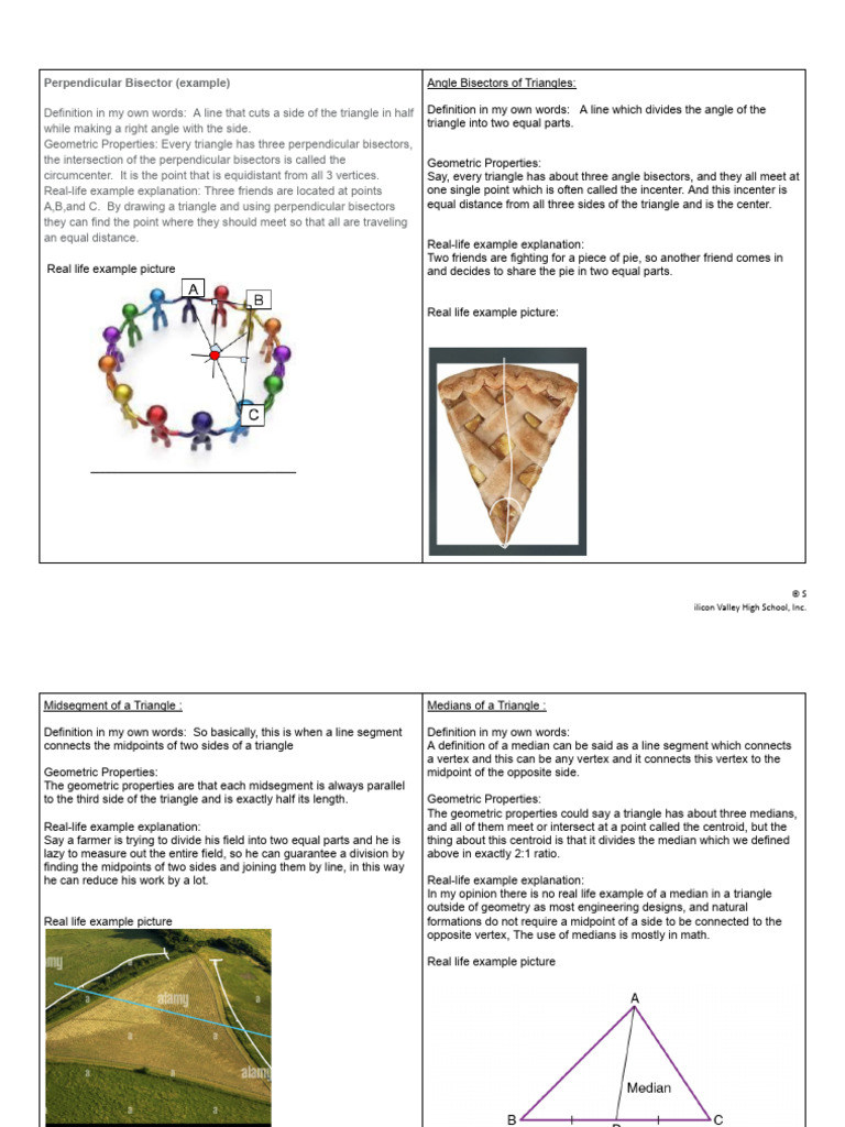 Geometry Part 1 Unit 5 Assignment | PDF | Triangle | Perpendicular