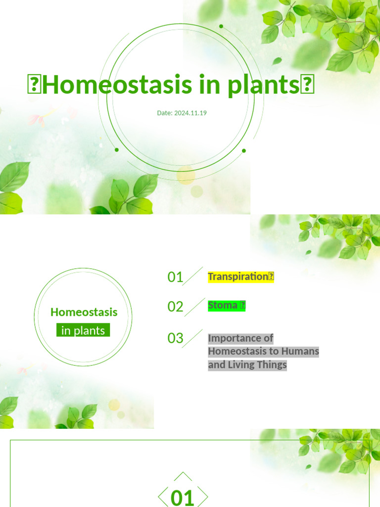 Homeostasis in plants | PDF