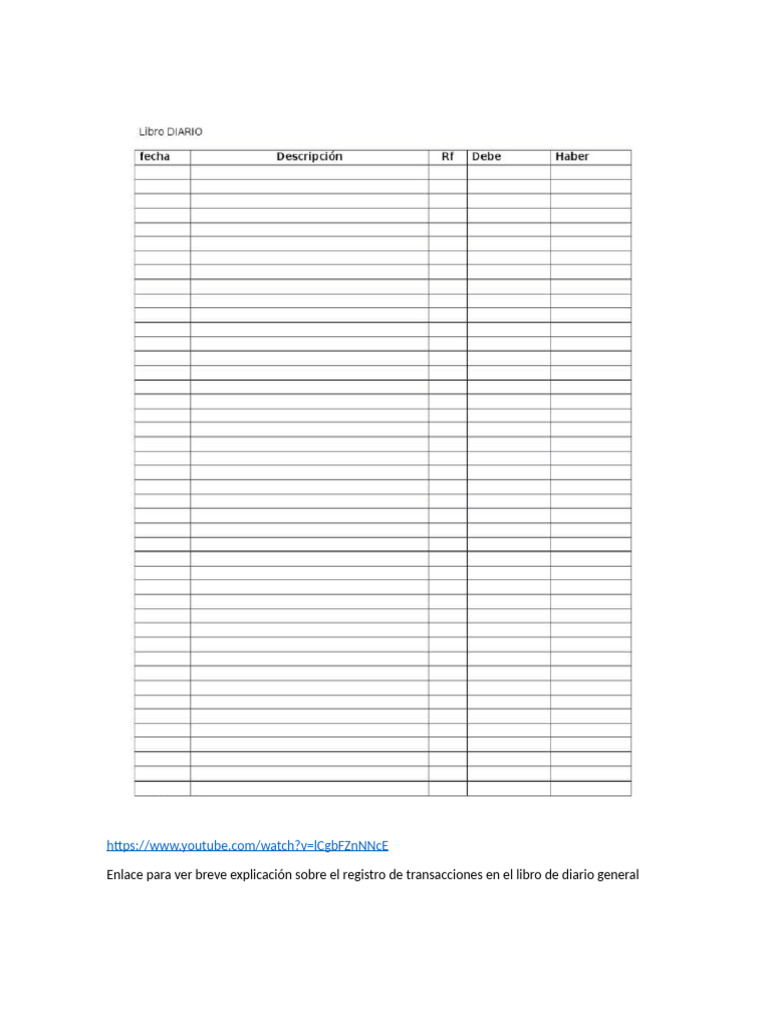 Formato Del Libro Diario General | PDF