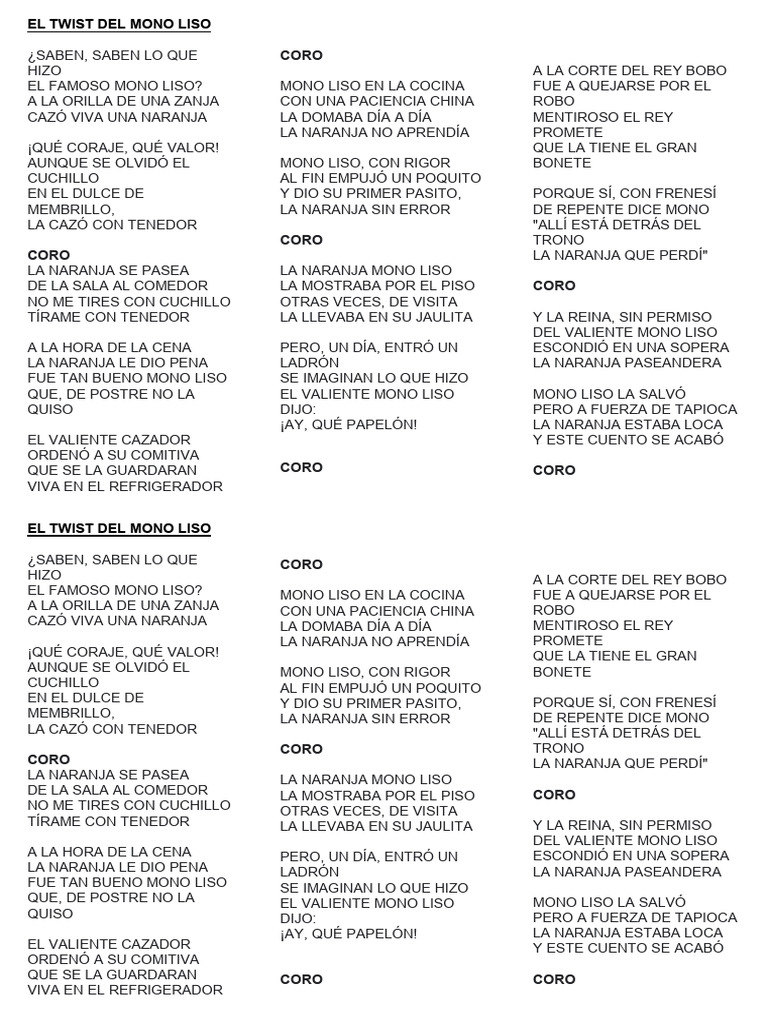 El twist del mono liso x2_104027 | PDF