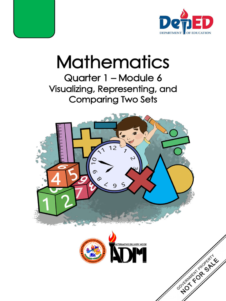 Math1 Q1 Mod6 Visualizaing Representing and Comparing Two Sets Final | PDF