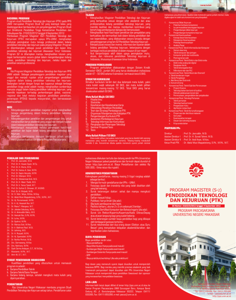 Profil PTK Pascasarjana UNM | PDF