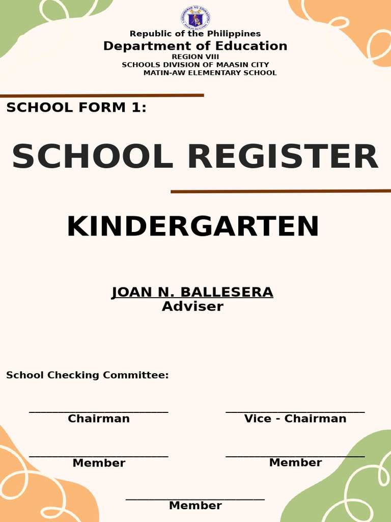 Eosy - School Forms Cover | PDF | Government Institutions | Government Related Organizations