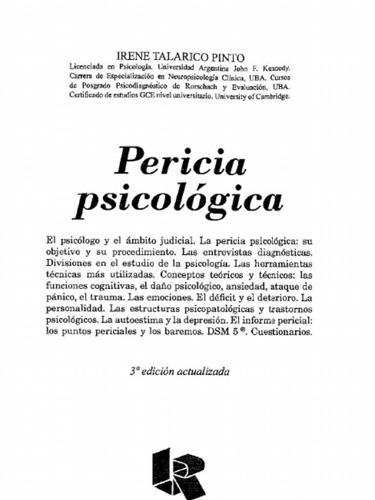 Pericia Psicológica | PDF | Sicología | Ansiedad