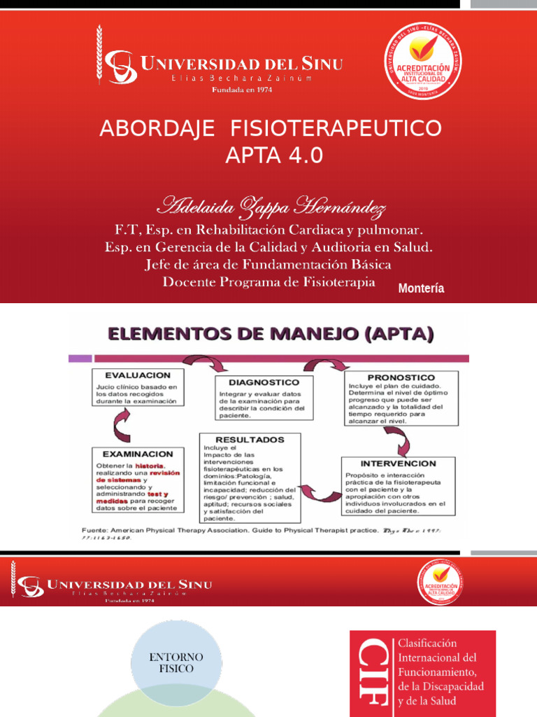 Abordaje Fisioterapeutico APTA 4.0: Montería | PDF | Terapia física ...