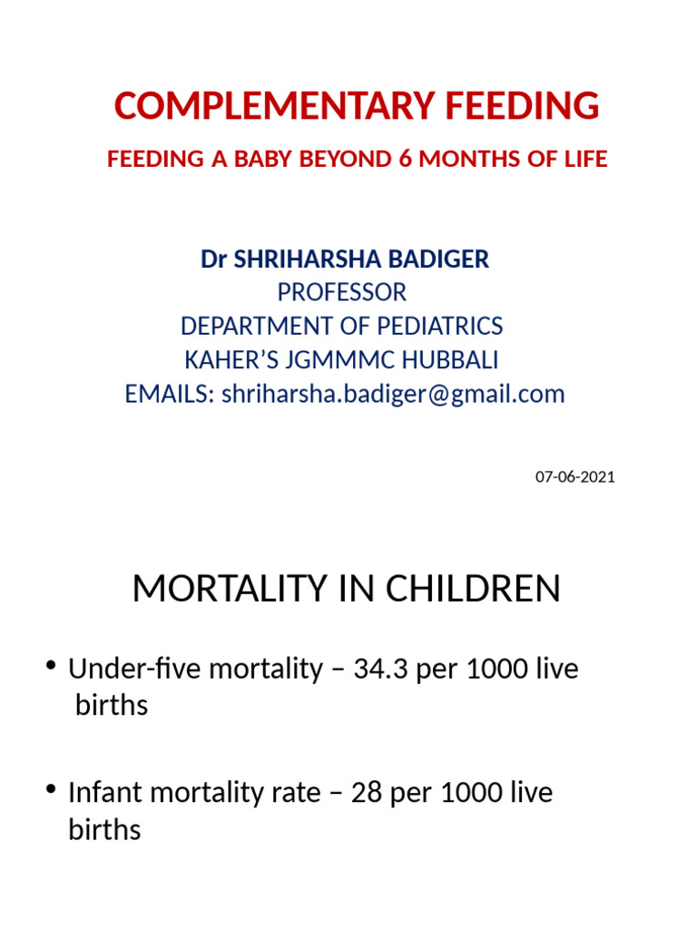 Complementary Feeding Guidelines | PDF | Breastfeeding | Breast Milk