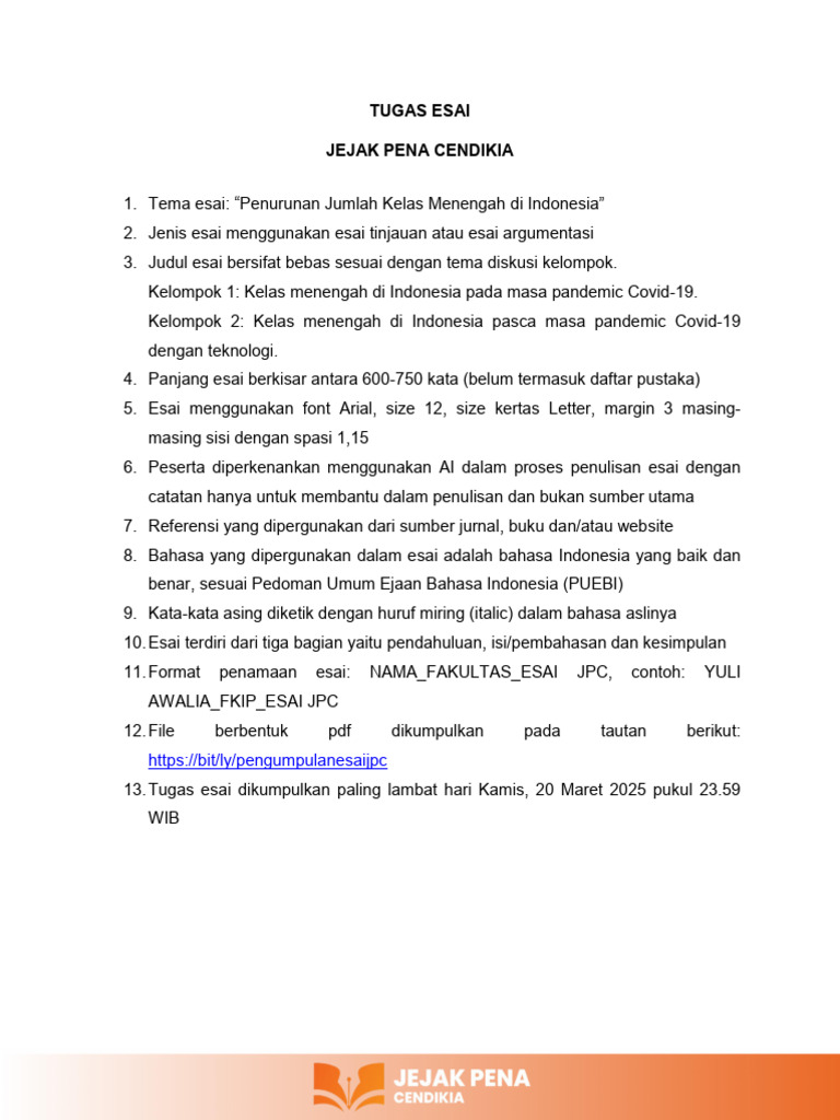 Penugasan Esai JPC | PDF