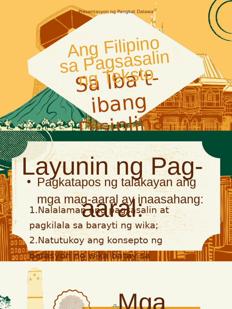 Ang Filipino Sa Pagsasalin NG Teksto Sa Iba'T-Ibang Disiplina | PDF