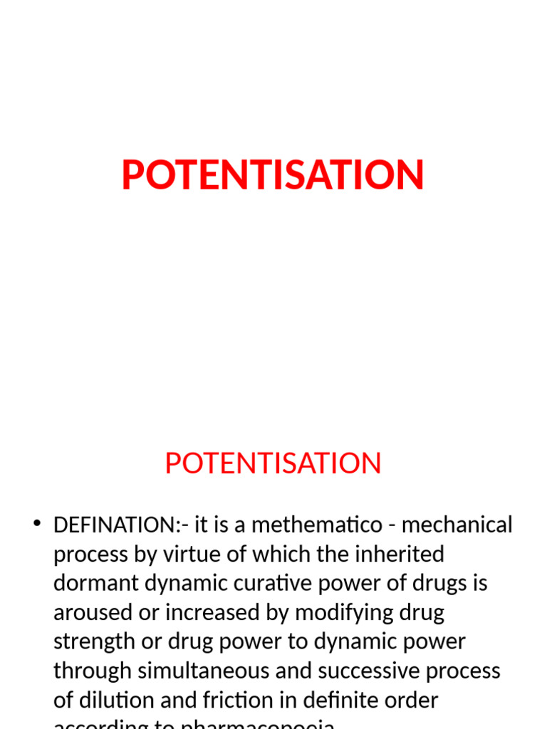 potentisation | PDF | Homeopathy