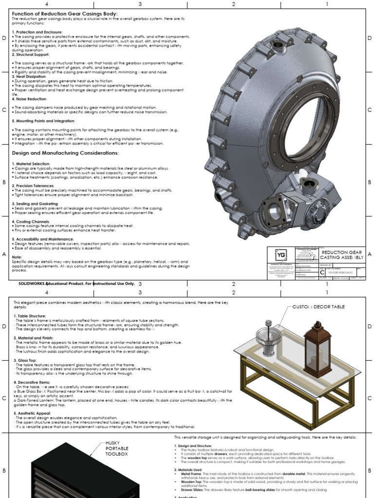 Reduction Gear Assy | PDF | Gear | Bearing (Mechanical)