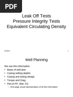 Leak Off Test, Formation Integrity Test, Equivalent Mud Weight ...