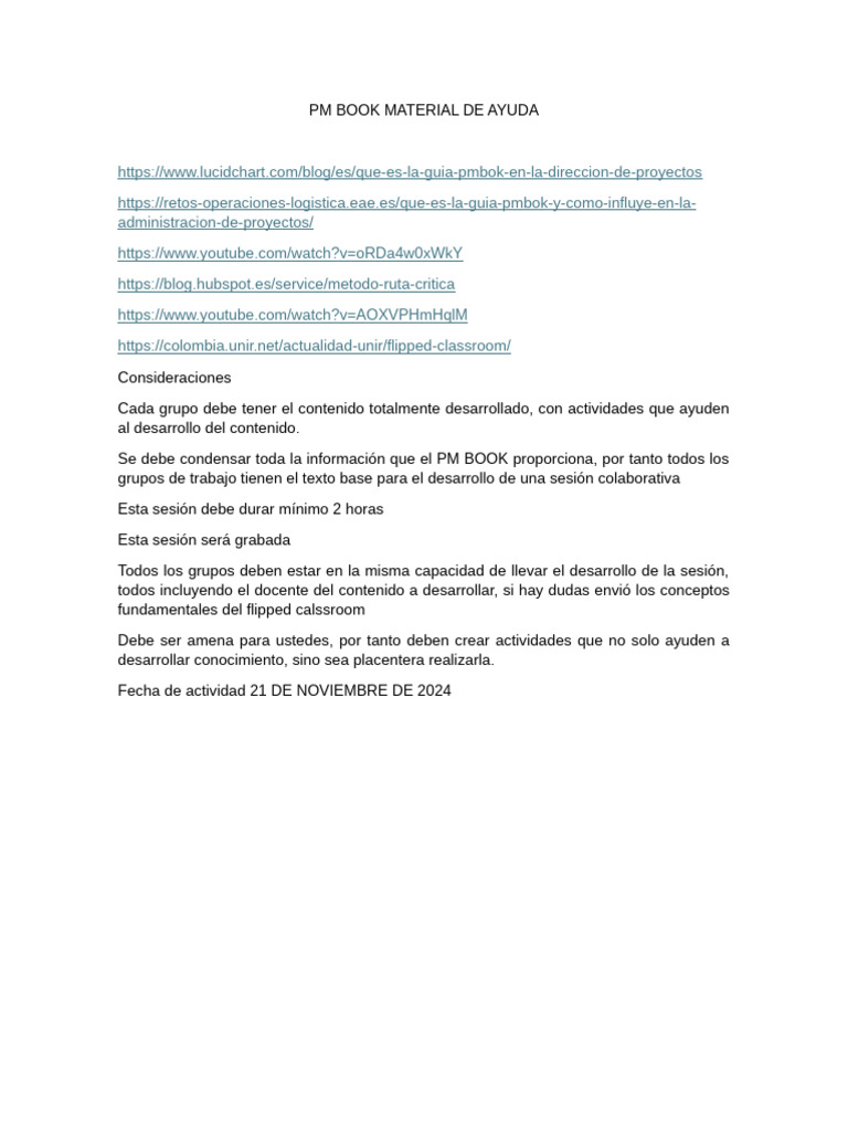 PM Book Material de Ayuda | PDF