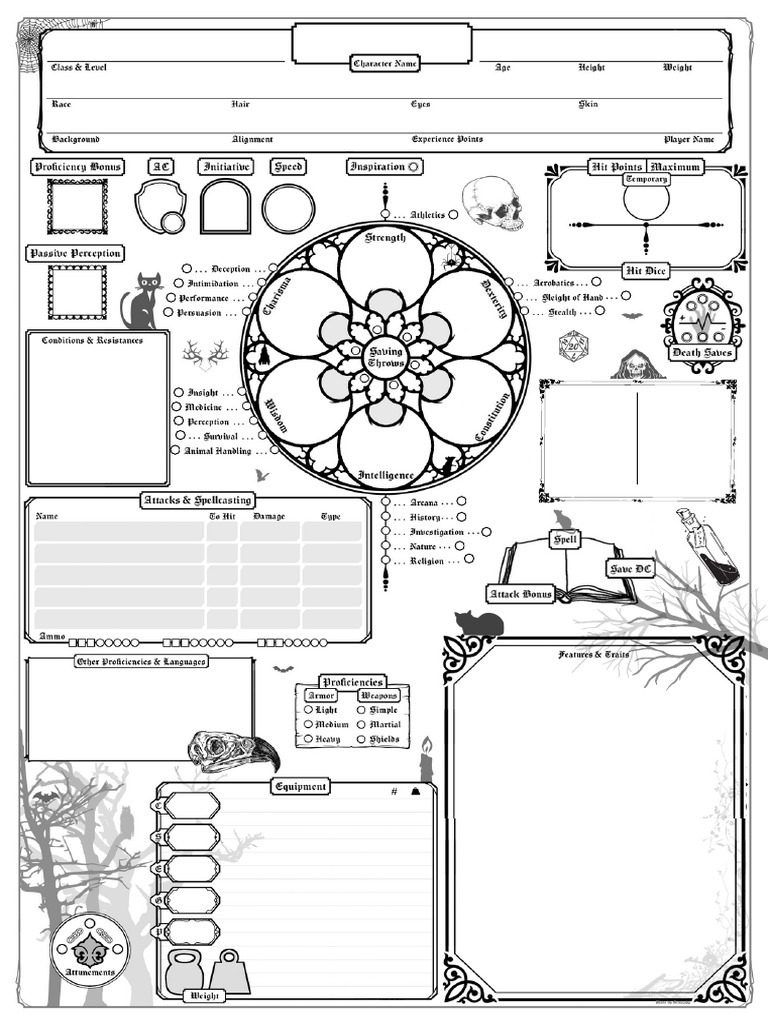 Gothic Character Sheet PDF | PDF